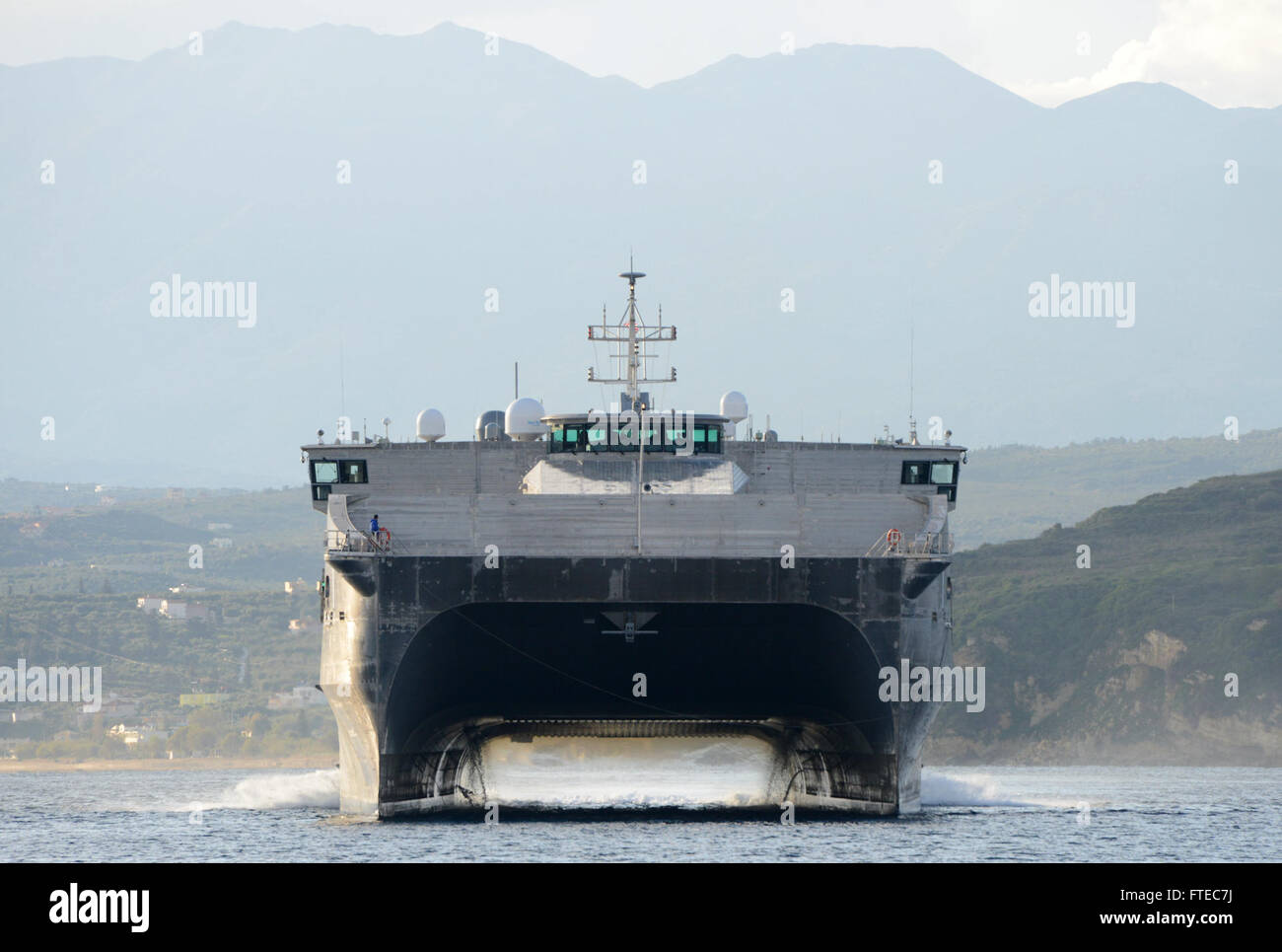 The U.S. Navy’s first-in-class joint high-speed vessel, USNS Spearhead ...