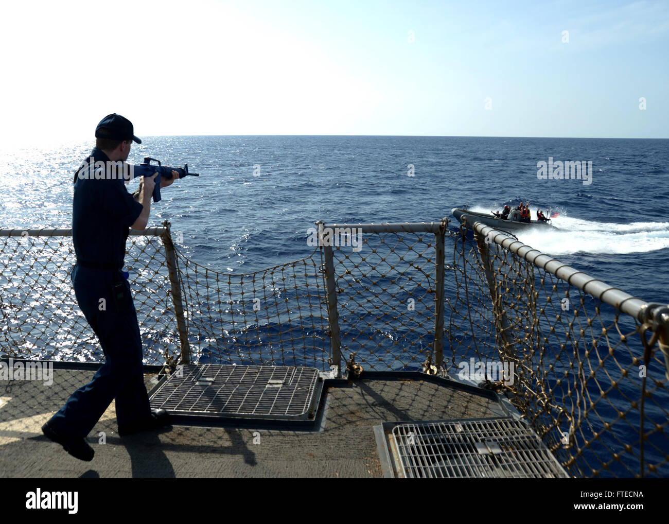Gunner's Mate 2nd Class William Harkleroad, aboard the USS Ramage (DDG ...