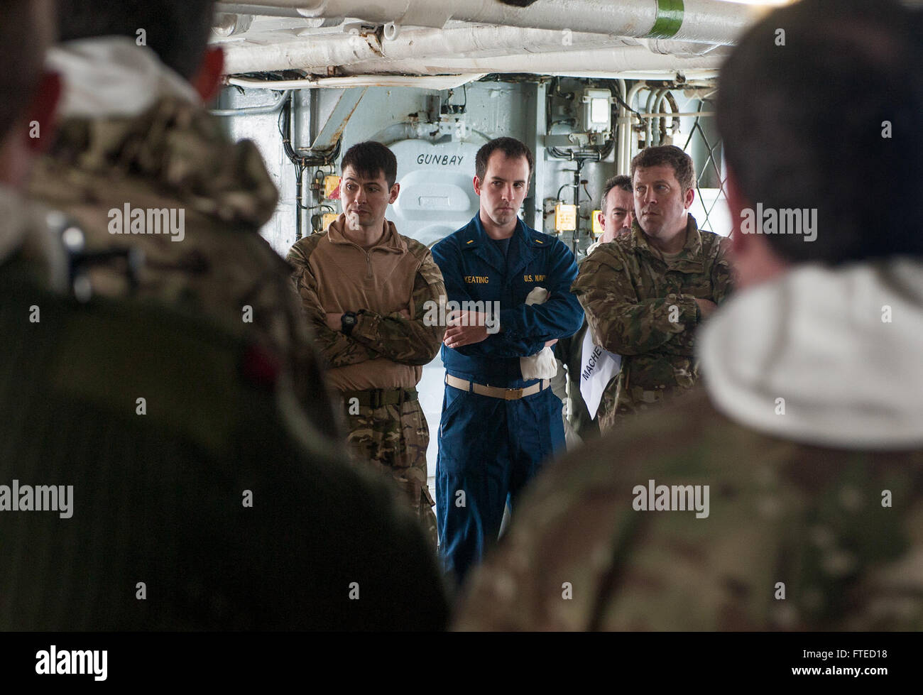 NORTH SEA (Apr. 1, 2014) Ens. Zachary Keating, public affairs officer ...