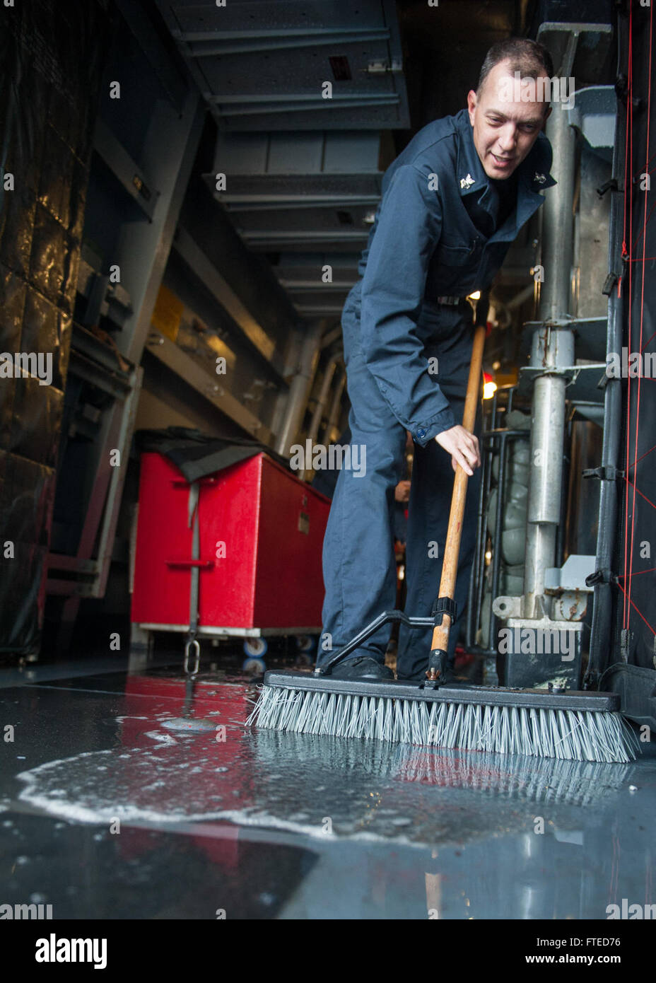 Fire Controlman 1st Class James Riley aboard the USS Truxtun (DDG 103 ...