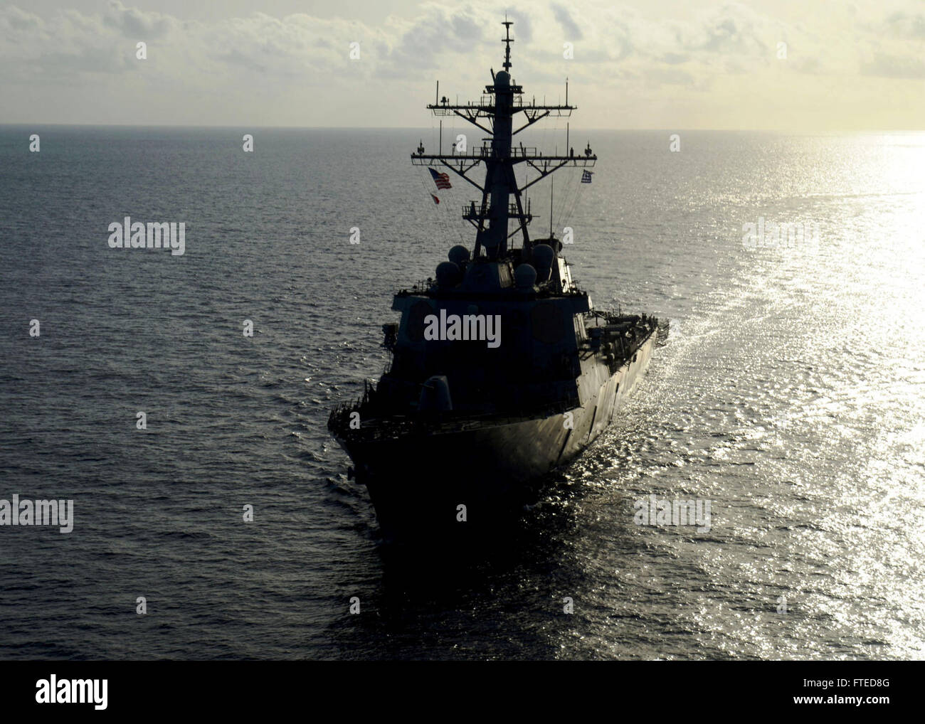 The USS Ramage (DDG 61), a guided-missile destroyer, participates in ...
