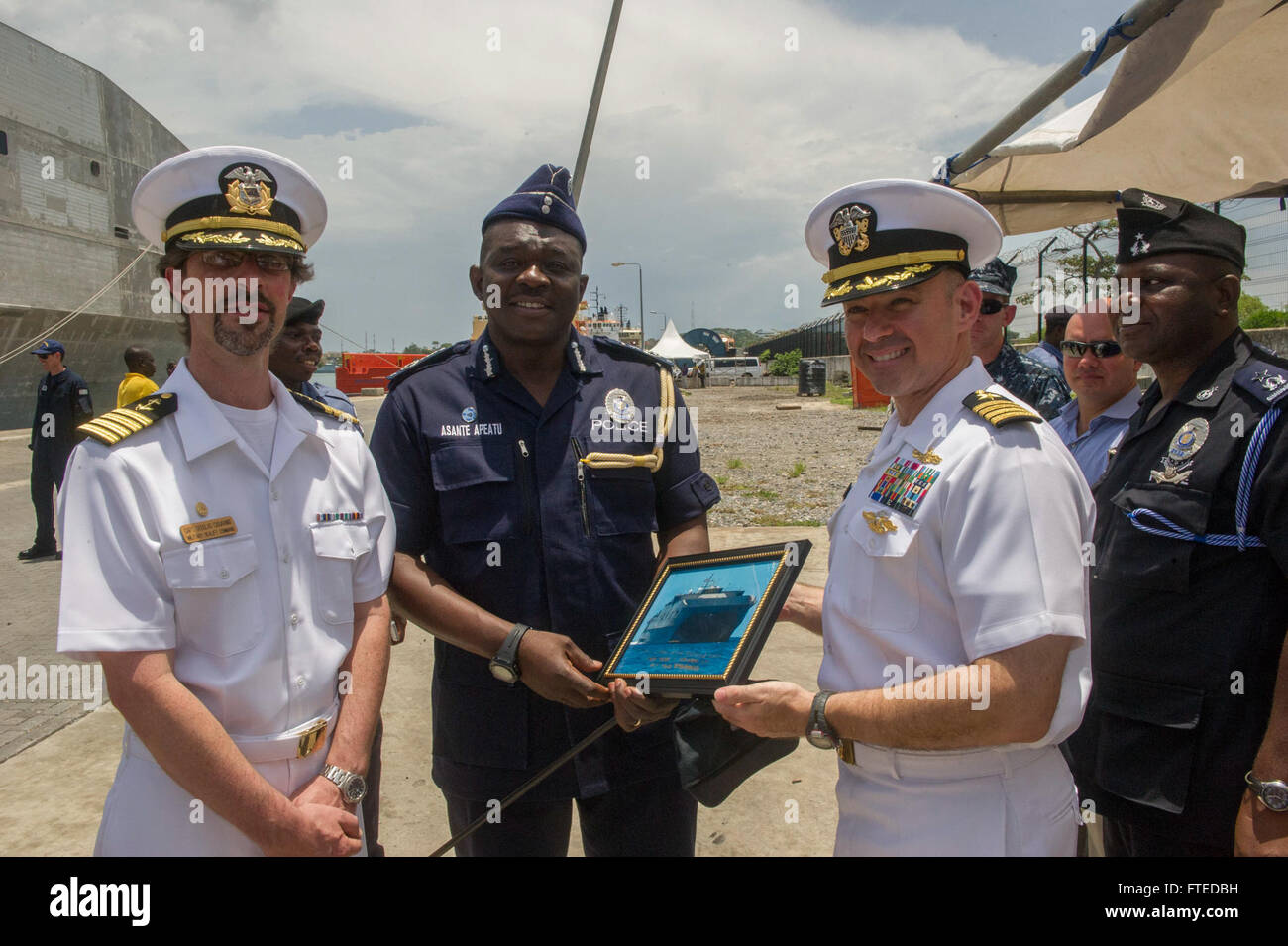 A photograph of U.S. Navy Capt. Marc Lederer, mission commander aboard ...