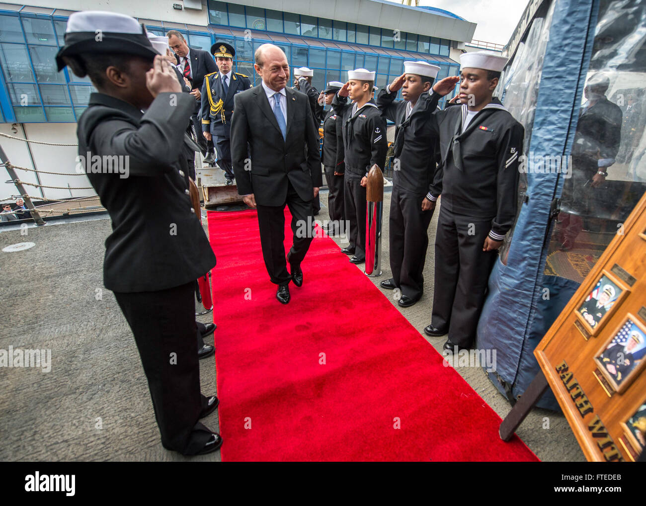 This image shows U.S. Navy sailors aboard the USS Donald Cook (DDG 75 ...