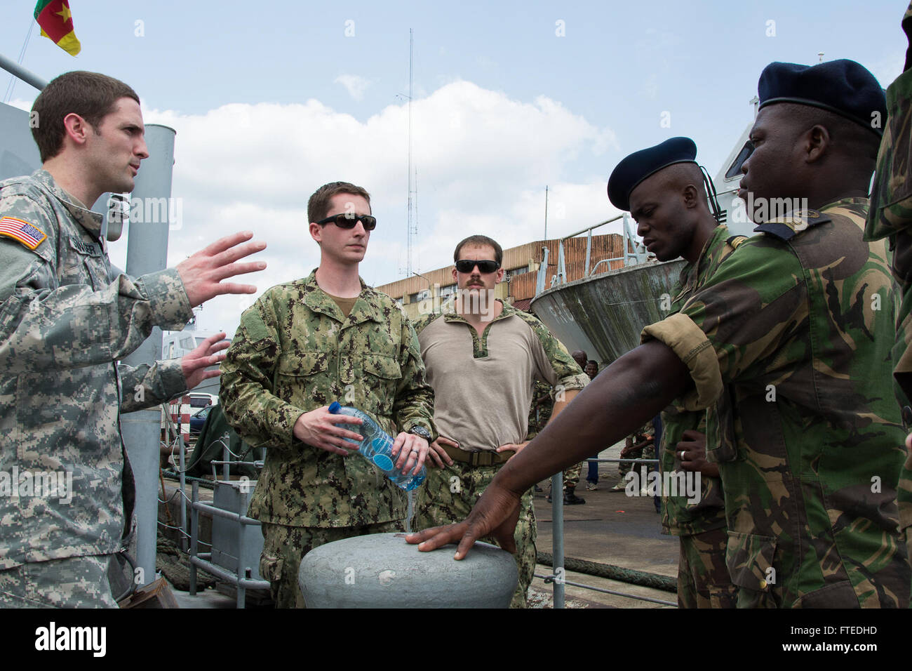 During Exercise Obangame Express 2014 in Douala, Cameroon, U.S. Army ...