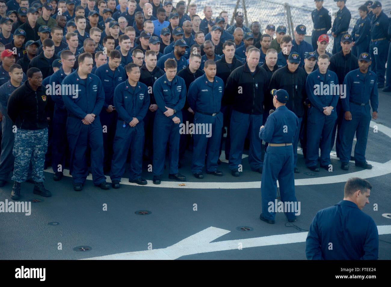 Cmdr. John D. Stoner, commanding officer of the USS Ramage (DDG 61 ...