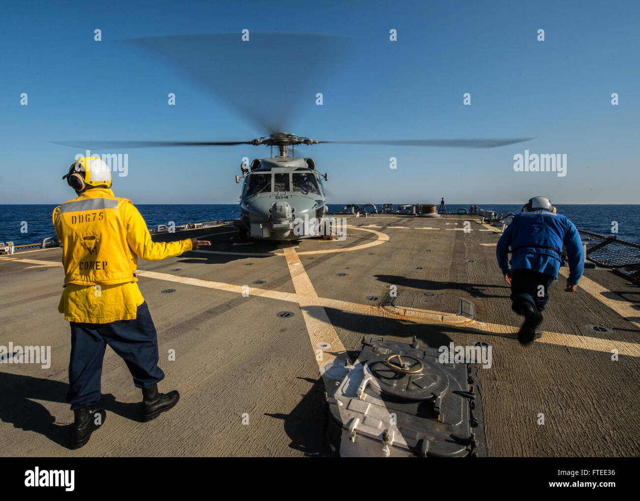 Sailors aboard the USS Donald Cook (DDG 75) in the Mediterranean Sea ...