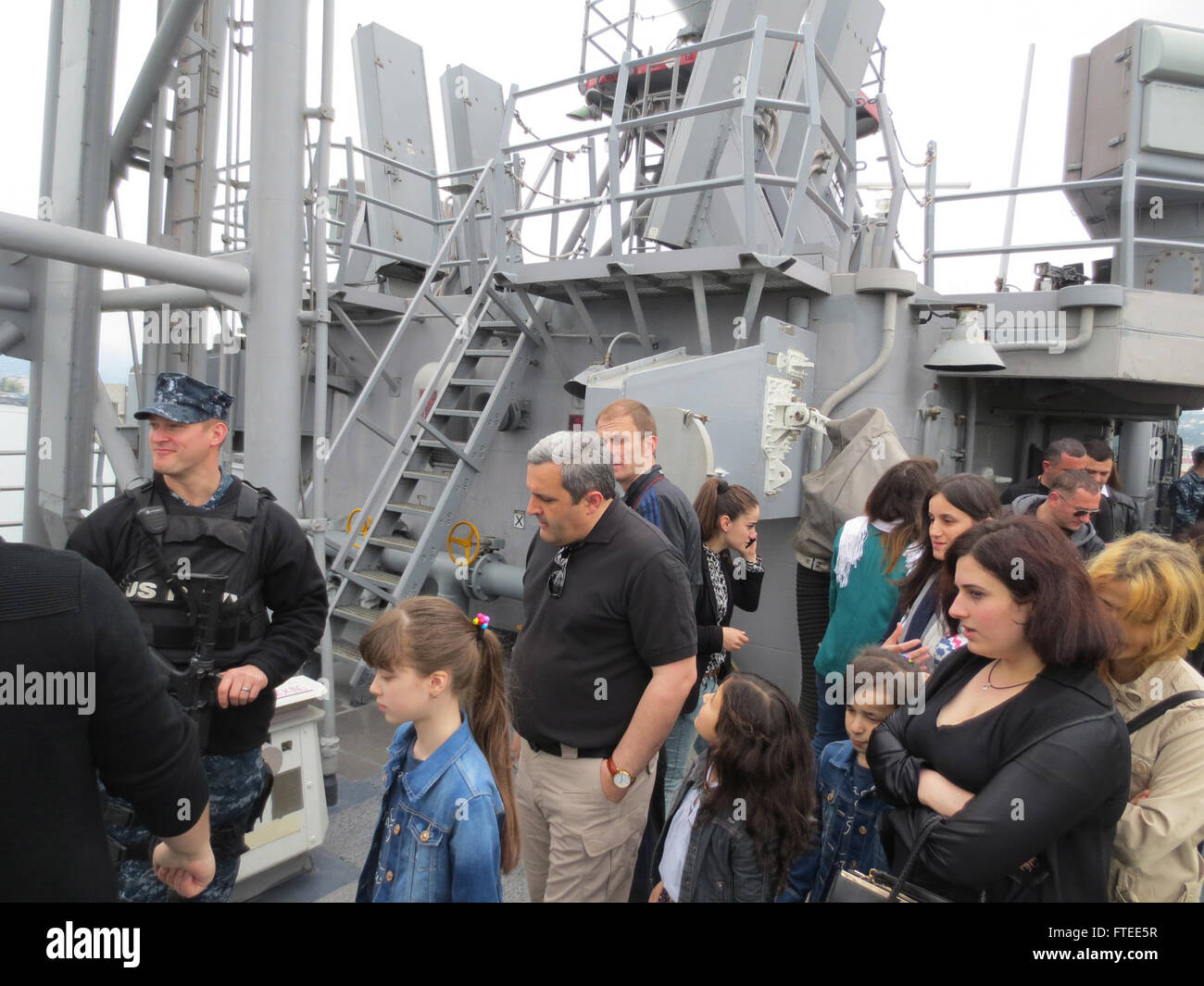 The USS Taylor (FFG 50), a guided-missile frigate, is shown in Batumi ...