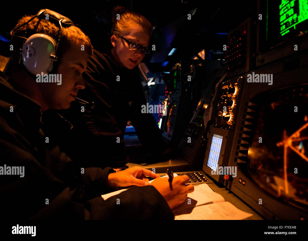 Fire Controlman 3rd Class Cullen Robinson and Cryptologic Technician ...