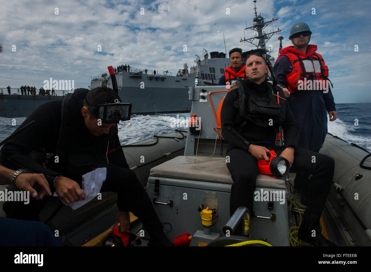 This image shows Seaman Clay Stanley and Fire Controlman 2nd Class ...