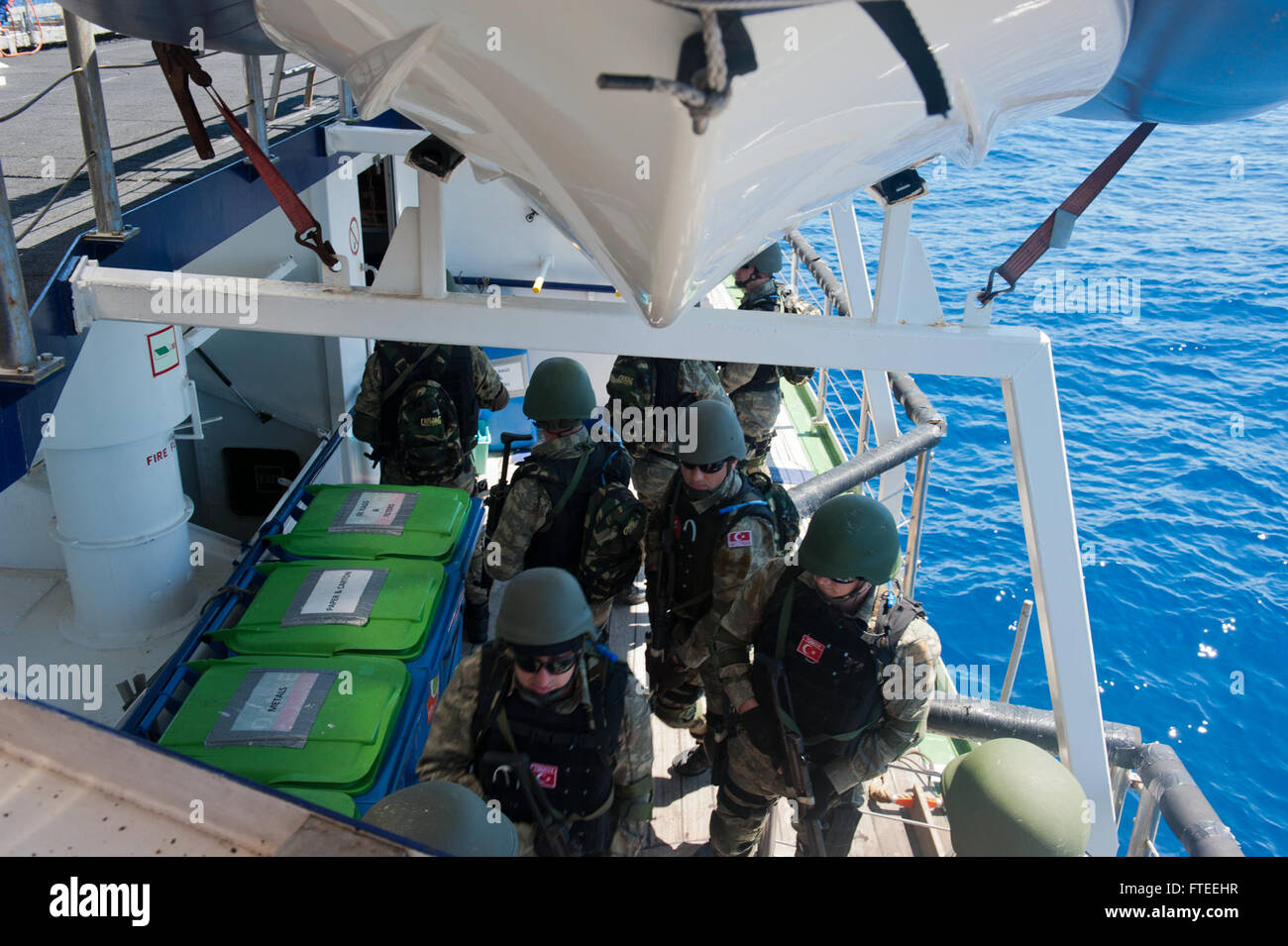 On May 31, 2014, an Algerian boarding team conducted maritime ...