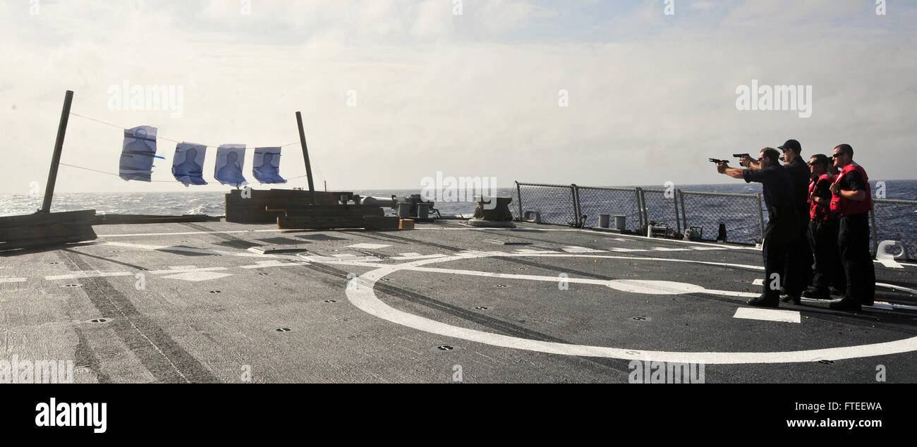 Sailors aboard the Arleigh Burke-class guided missile destroyer USS ...