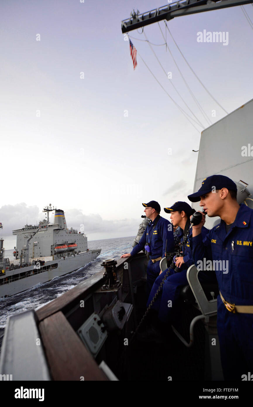 This U.S. Navy photo captures the USS Nitze (DDG 94) during an at-sea ...