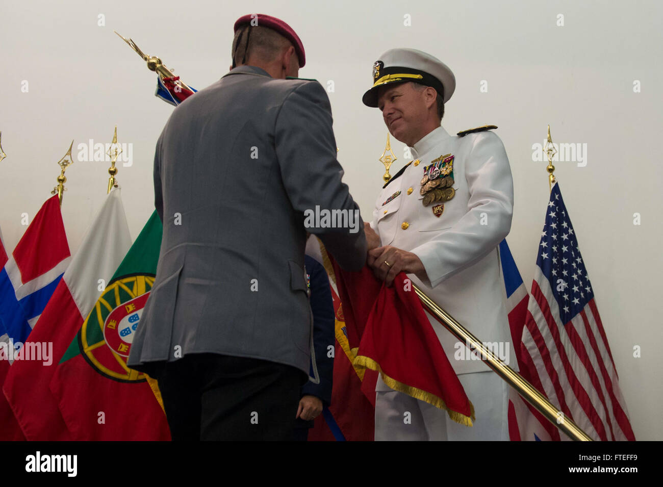 Adm. Mark Ferguson formally accepts the Allied Joint Forces Command ...