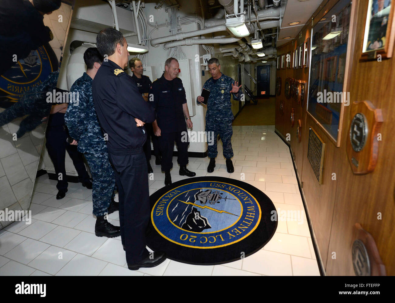USS Mount Whitney (LCC 20), the U.S. 6th Fleet command and control ship ...