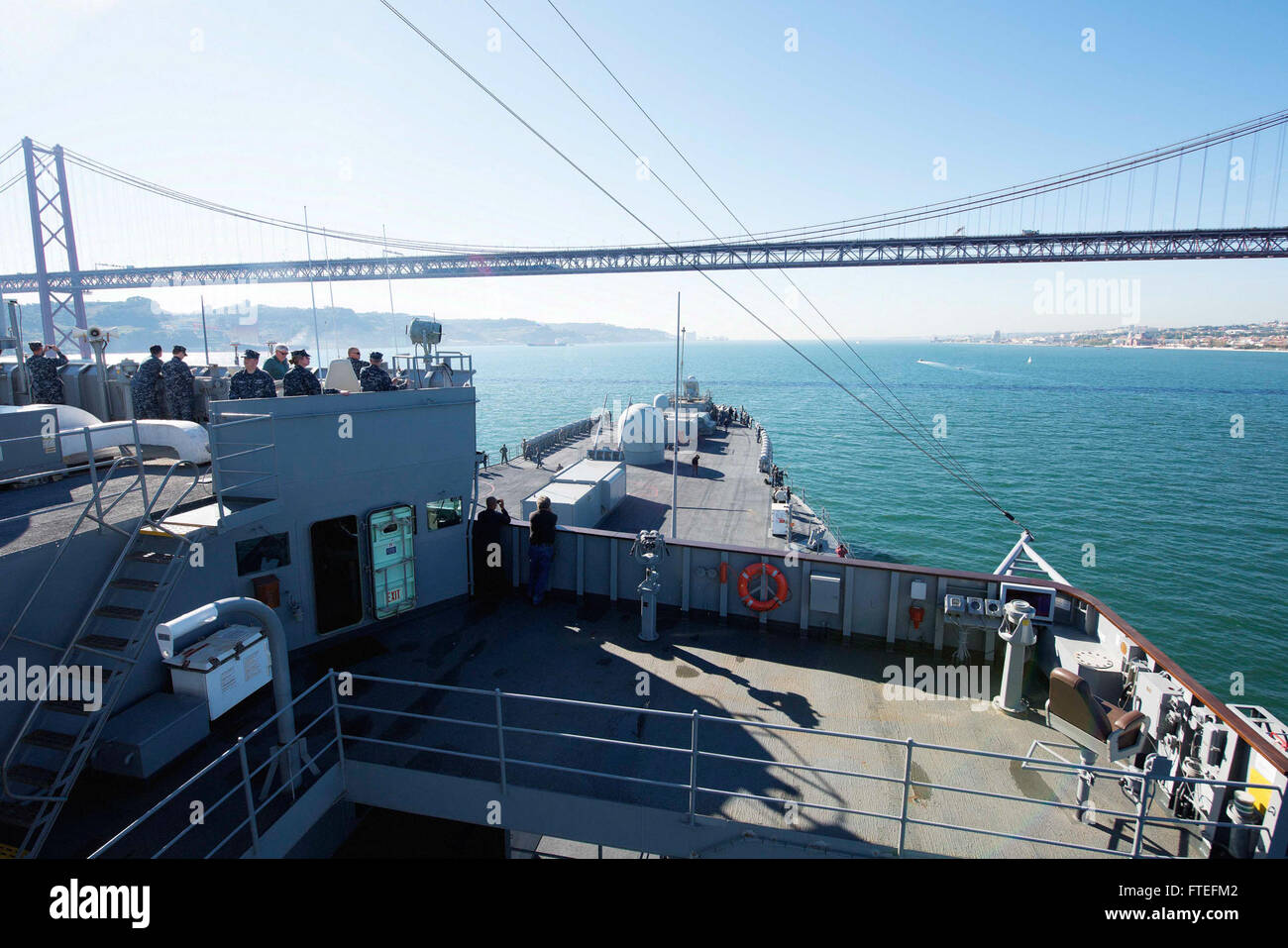 The USS Mount Whitney (LCC 20), U.S. 6th Fleet command and control ship ...