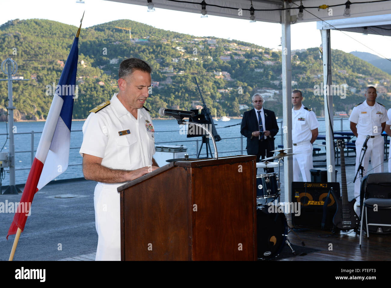 Rear Admiral Robert Burke, Deputy Commander of the U.S. 6th Fleet ...