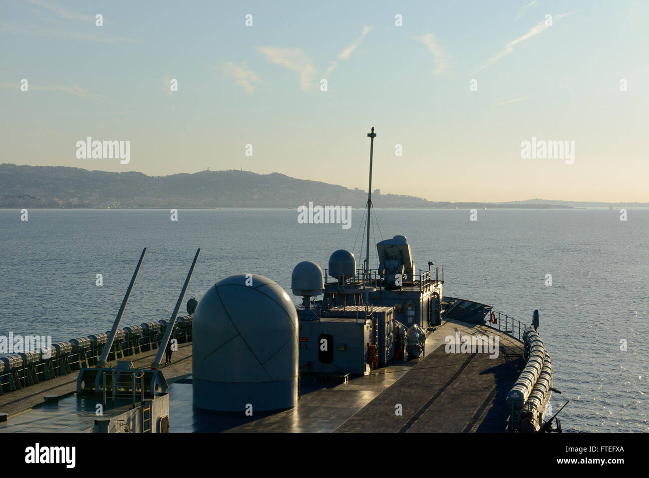 The USS Mount Whitney (LCC 20), the command and control ship of the U.S ...