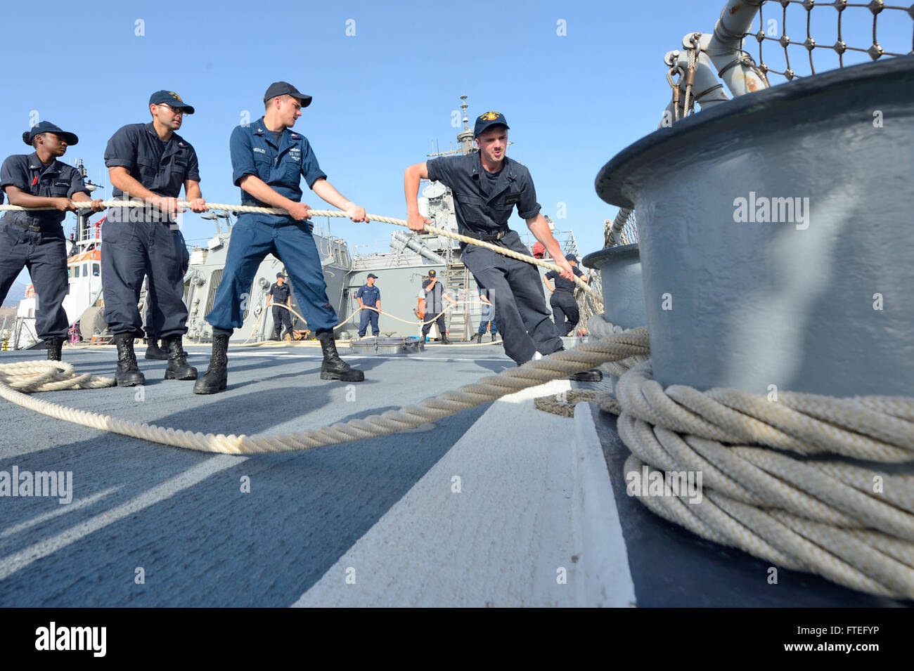 Electronics Technician 3rd Class Matthew Piper is seen aboard the USS ...