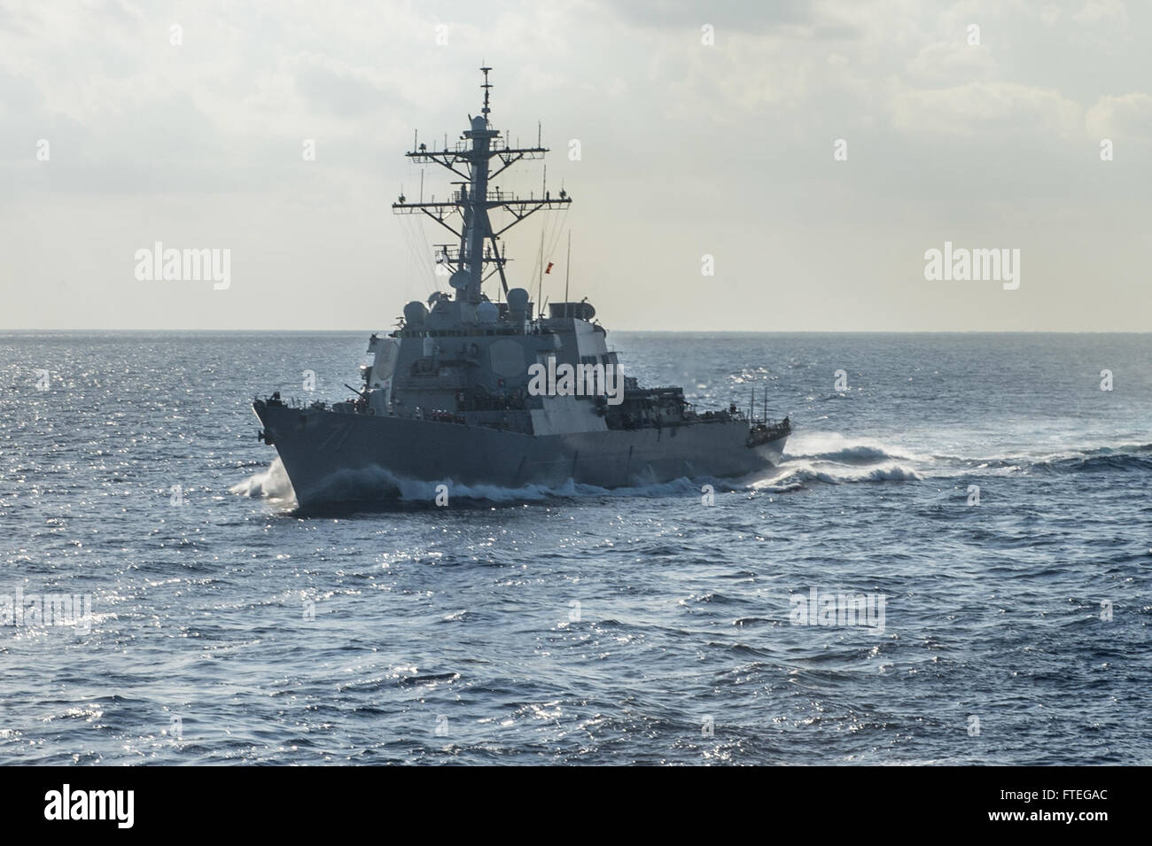 The USS Ross, an Arleigh Burke-class guided-missile destroyer, is shown ...