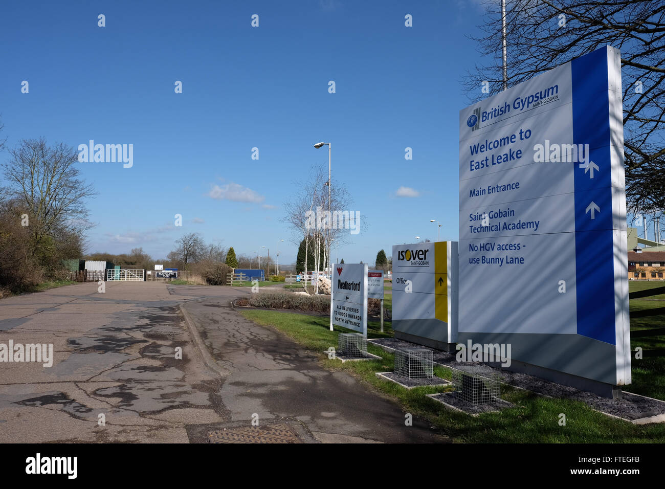 british gypsum at east leake nottinghamshire Stock Photo - Alamy