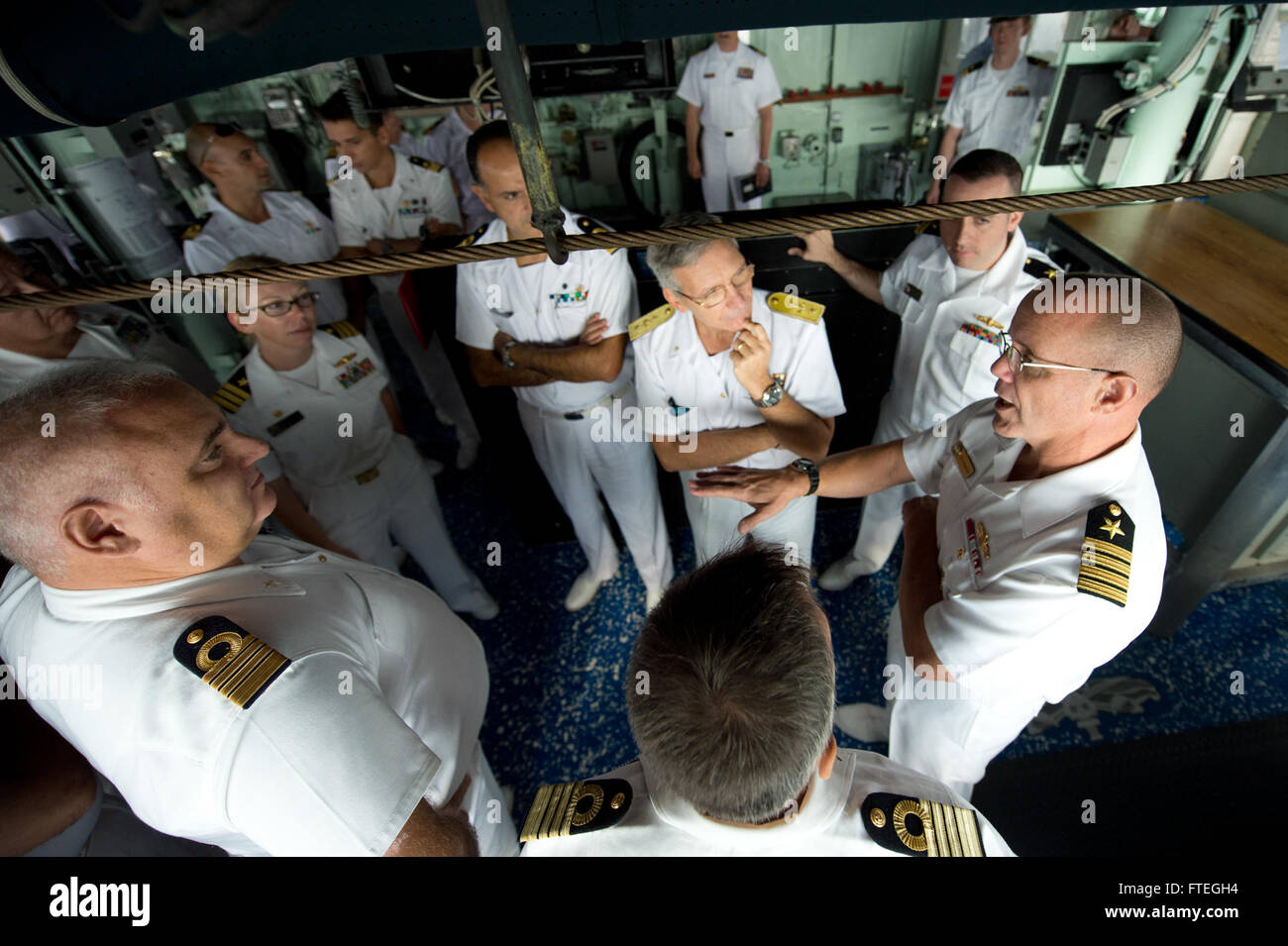 CIVITAVECCHIA, Italy (Oct. 1, 2014) Captain Dan Schaffer, commander ...