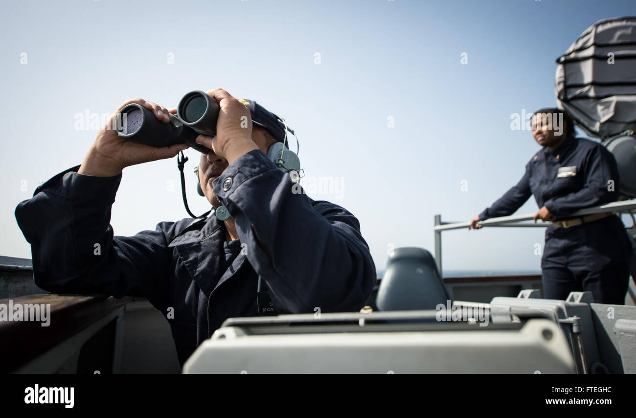 This image shows Seaman Simon Smith standing lookout duty on the USS ...