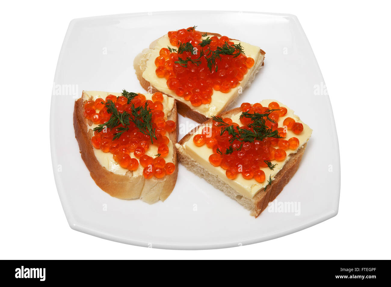 Sandwiches red fish salmon Cut Out Stock Images & Pictures - Alamy