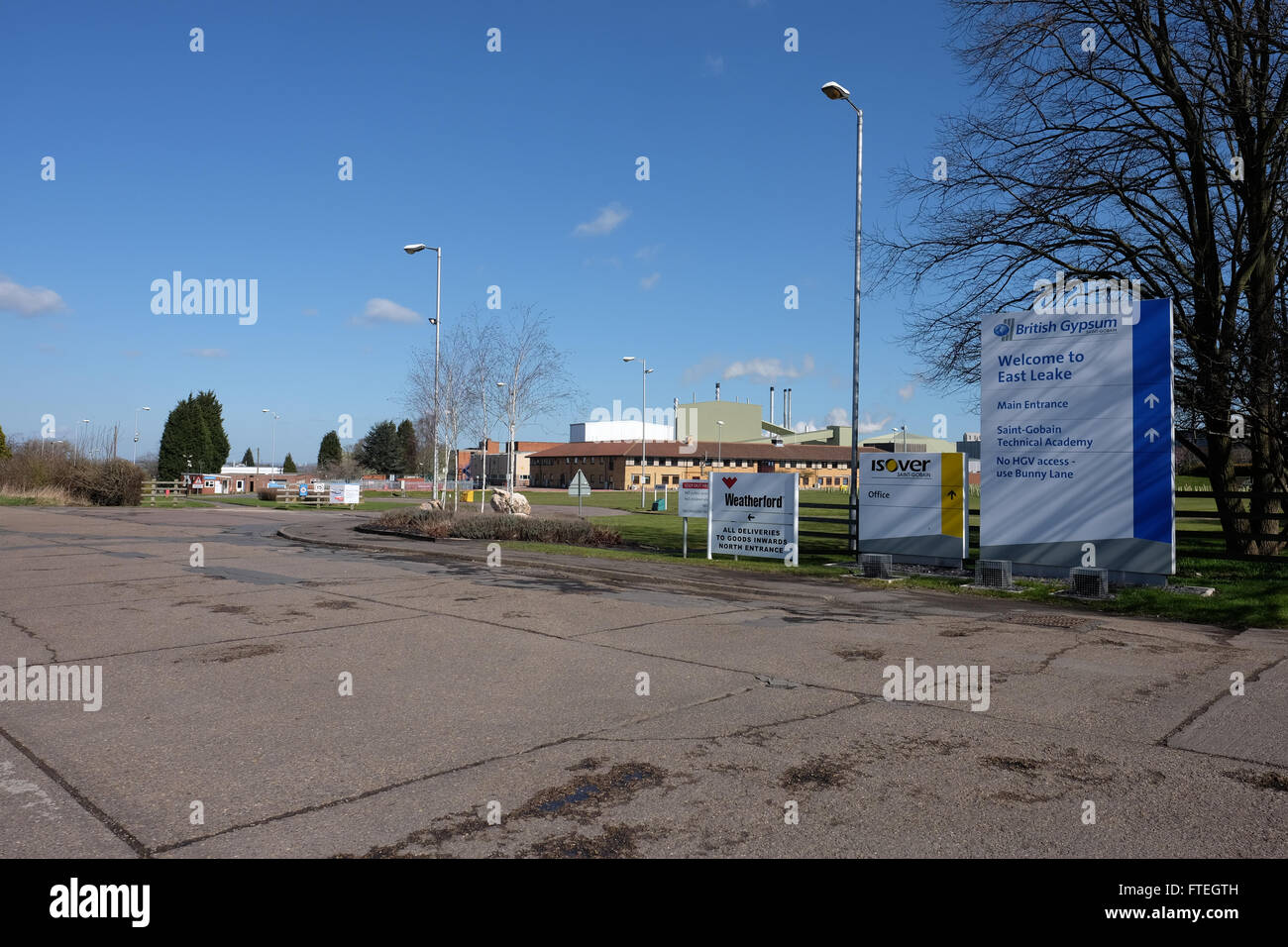 british gypsum at east leake nottinghamshire Stock Photo - Alamy
