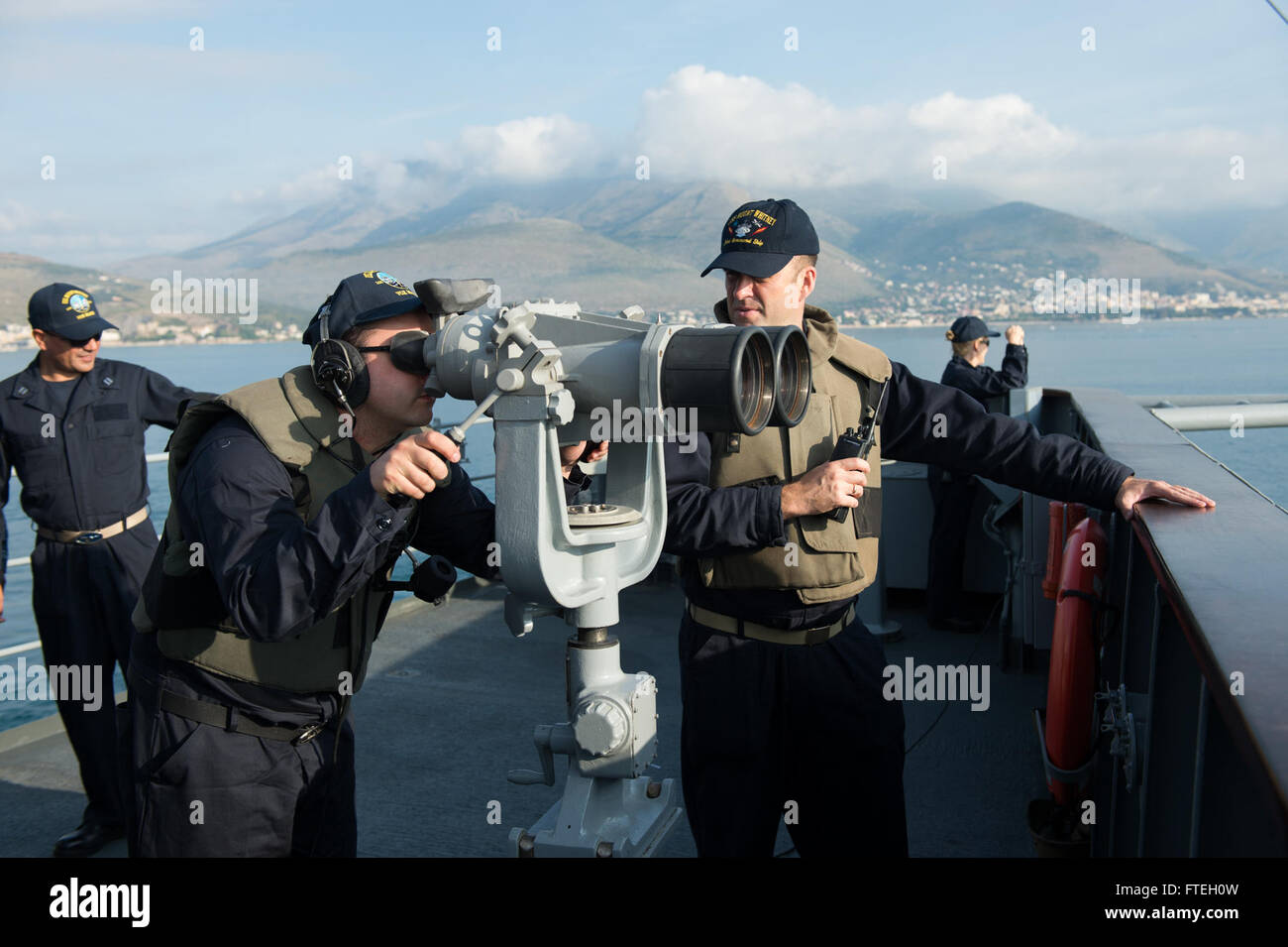 Fire Controlman 1st Class Nate Alexander and Chief Gunners Mate Harry ...