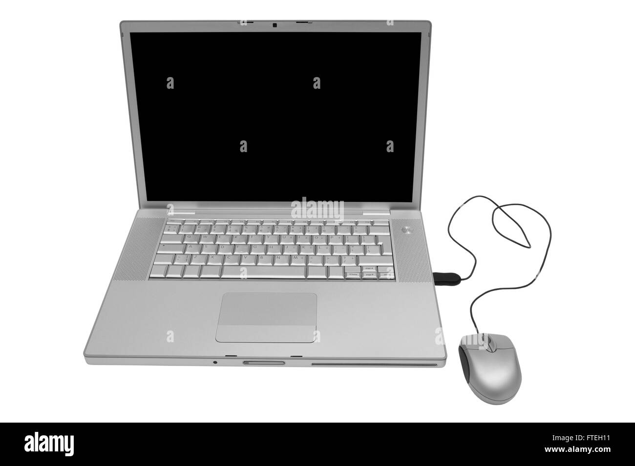 Modern and stylish laptop on a white background Stock Photo - Alamy