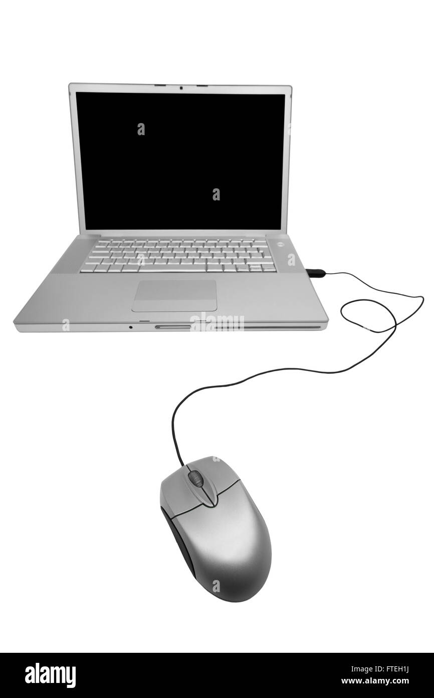 Modern and stylish laptop on a white background Stock Photo - Alamy