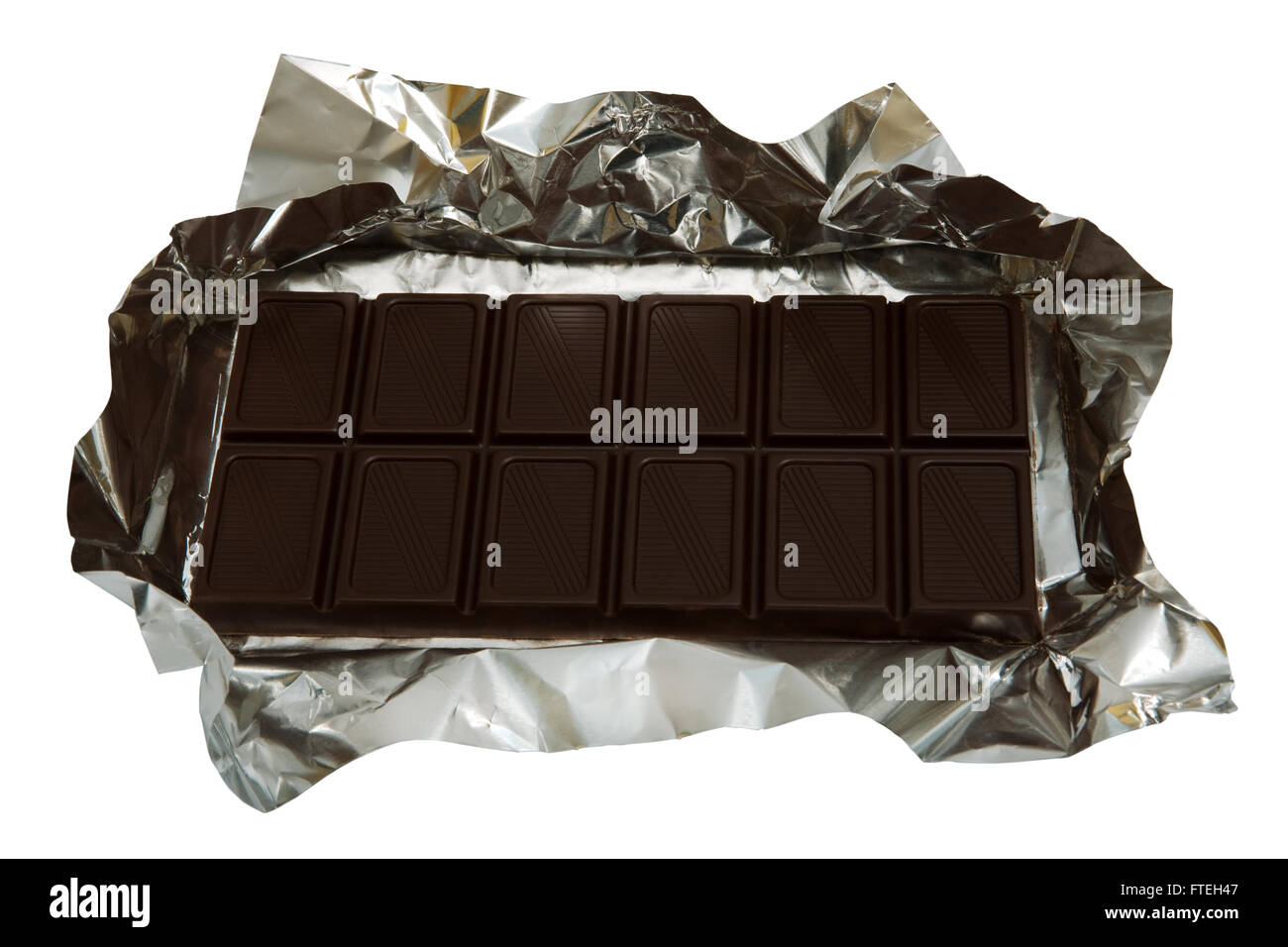 Chocolate squares in white Cut Out Stock Images & Pictures - Alamy