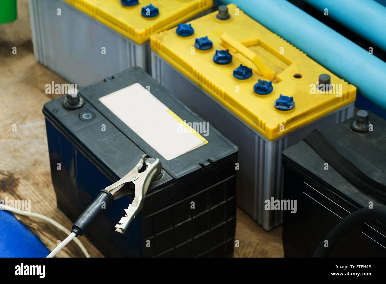 Refuelling of battery for cars on a filling station Stock Photo - Alamy