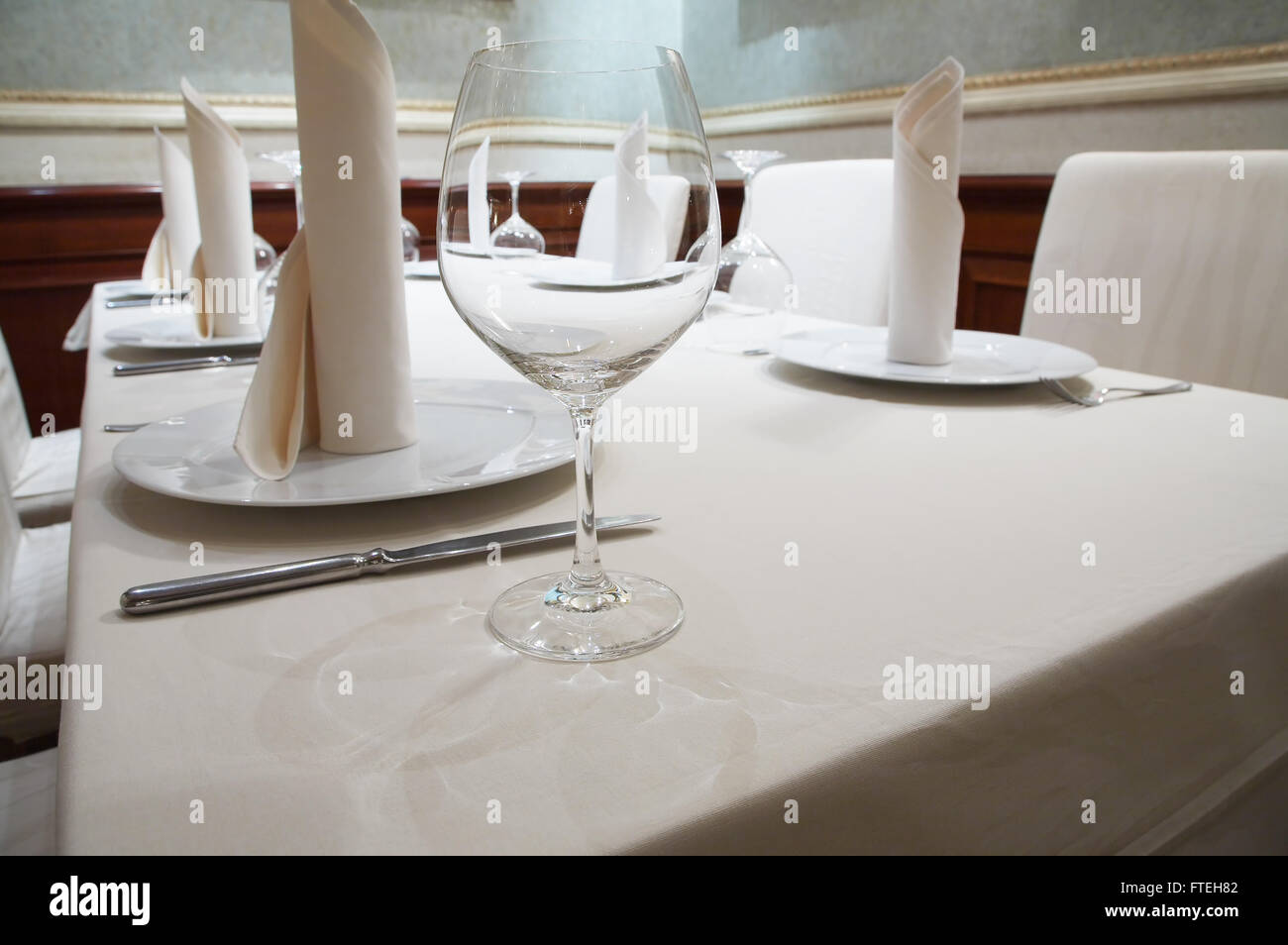Beautiful glass on a table at restaurant Stock Photo - Alamy