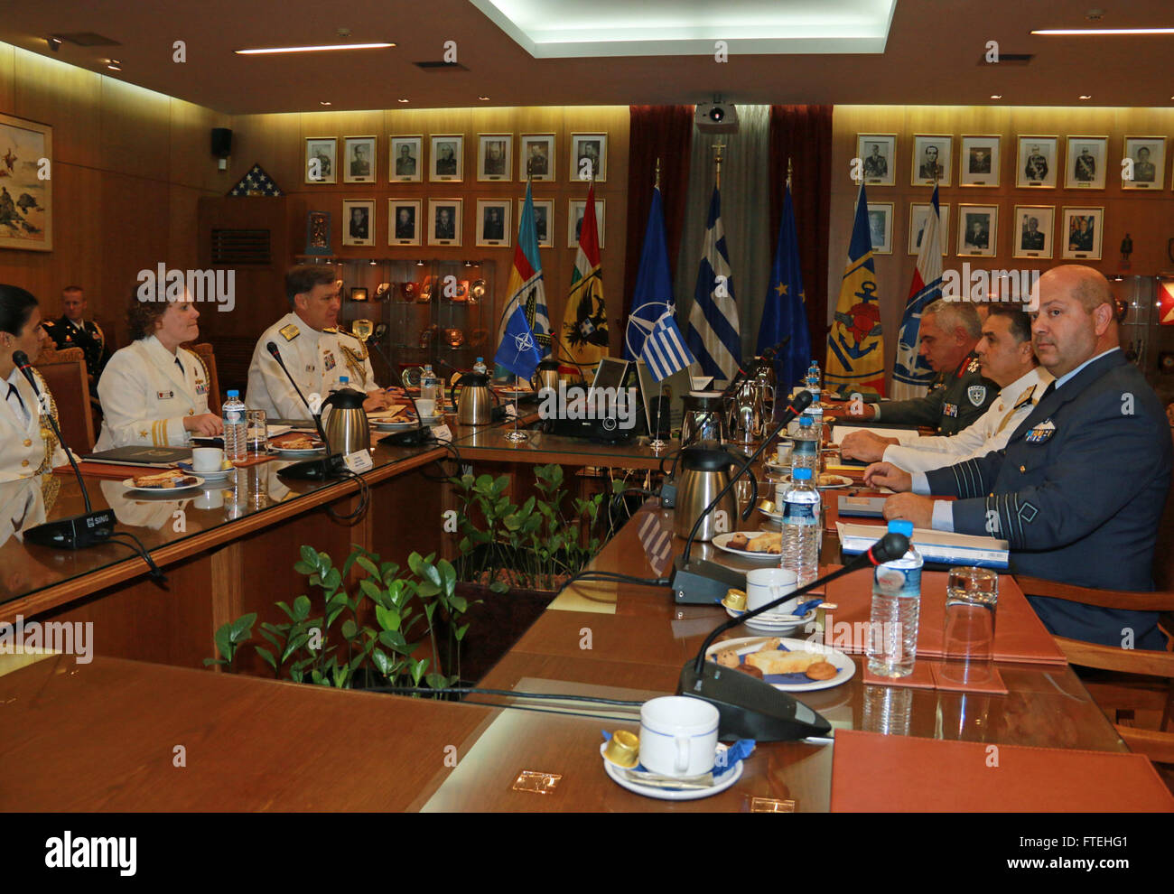 Adm. Mark Ferguson, commander of Allied Joint Force Command Naples, met ...