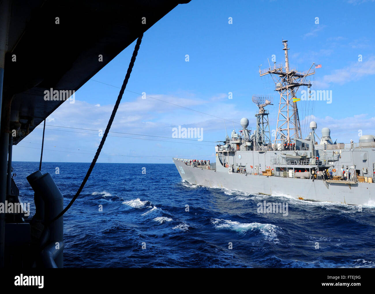 Guided missile frigate uss samuel b roberts ffg 58 hi-res stock ...