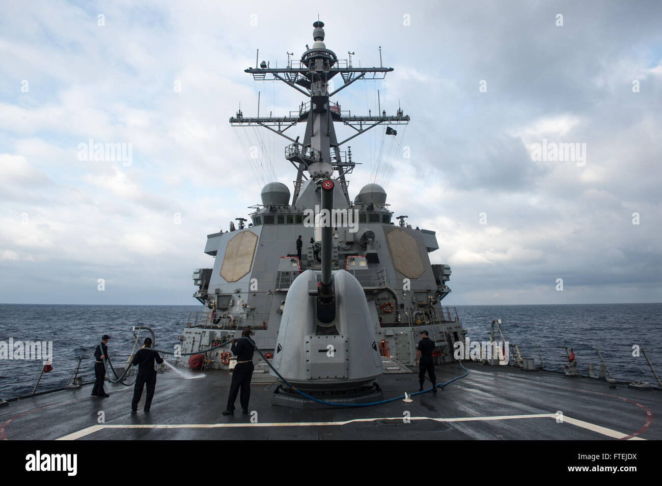 Sailors aboard the USS Donald Cook (DDG 75), an Arleigh Burke-class ...