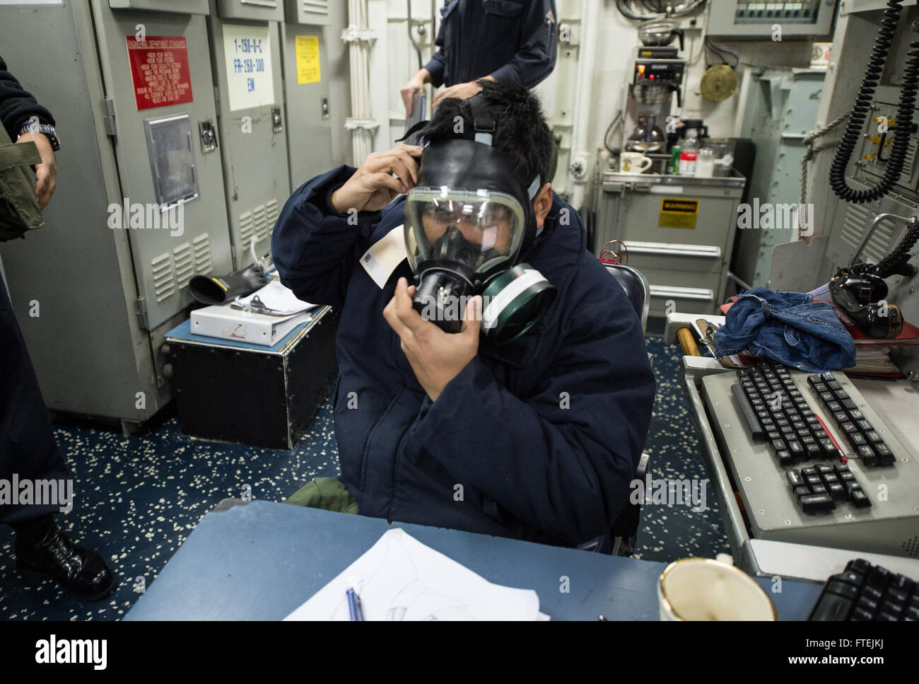 A U.S. Navy Chief Gas Turbine Technician, Randy Pascual, from Mahala ...