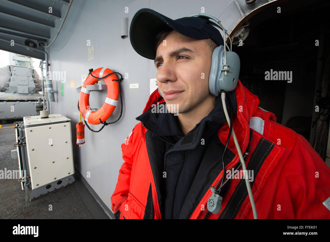 This image shows Seaman Danny Vazquez aboard the USS Iwo Jima (LHD 7 ...