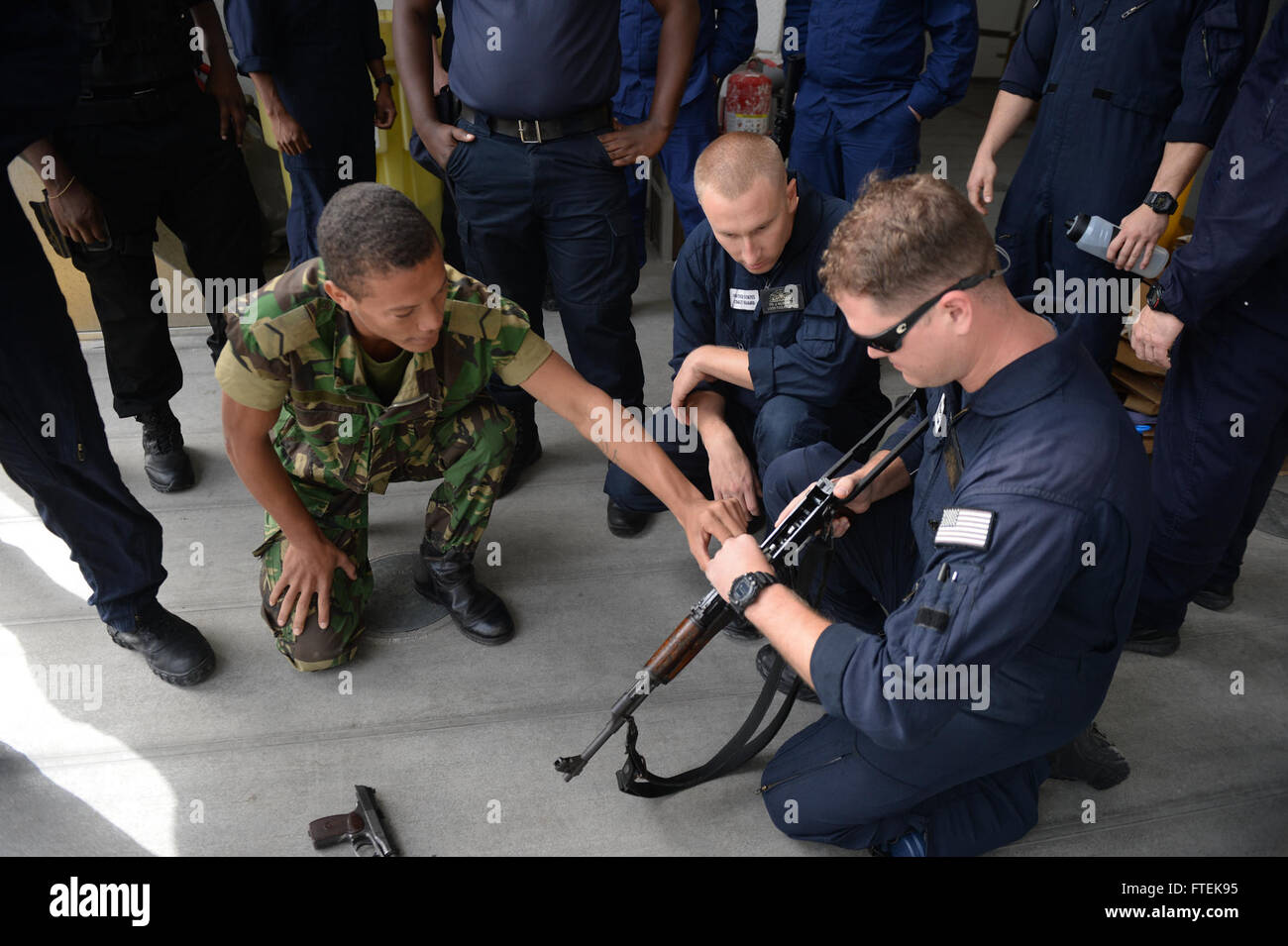 U.S. Coast Guard Law Enforcement Detachment 407 conducts weapons ...