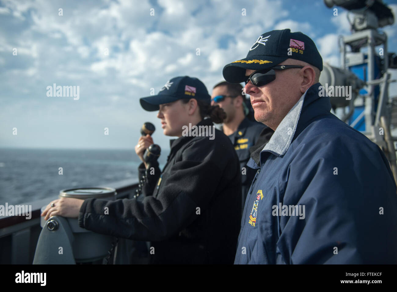 Cmdr. Charles Hampton, commanding officer of USS Donald Cook (DDG 75 ...