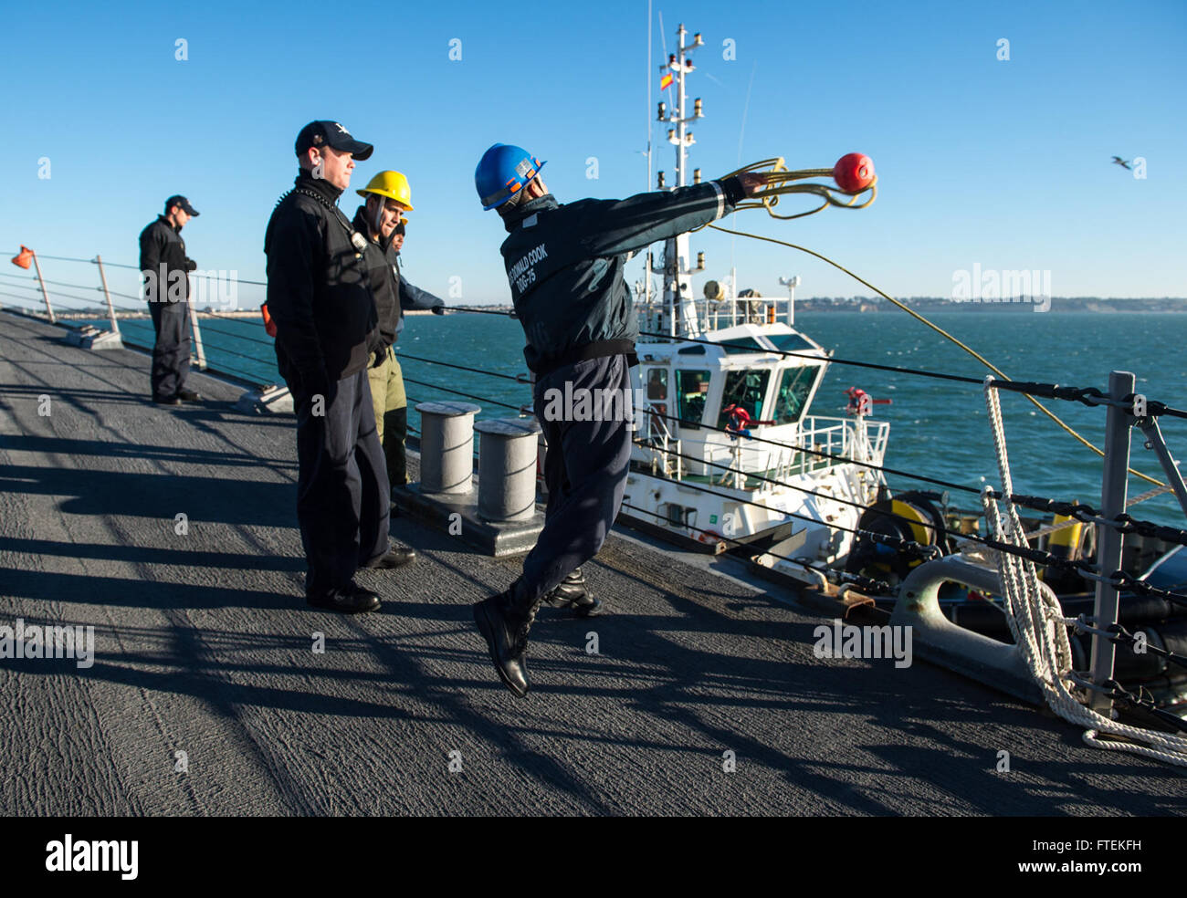 Sailors aboard the USS Donald Cook (DDG 75), an Arleigh Burke-class ...