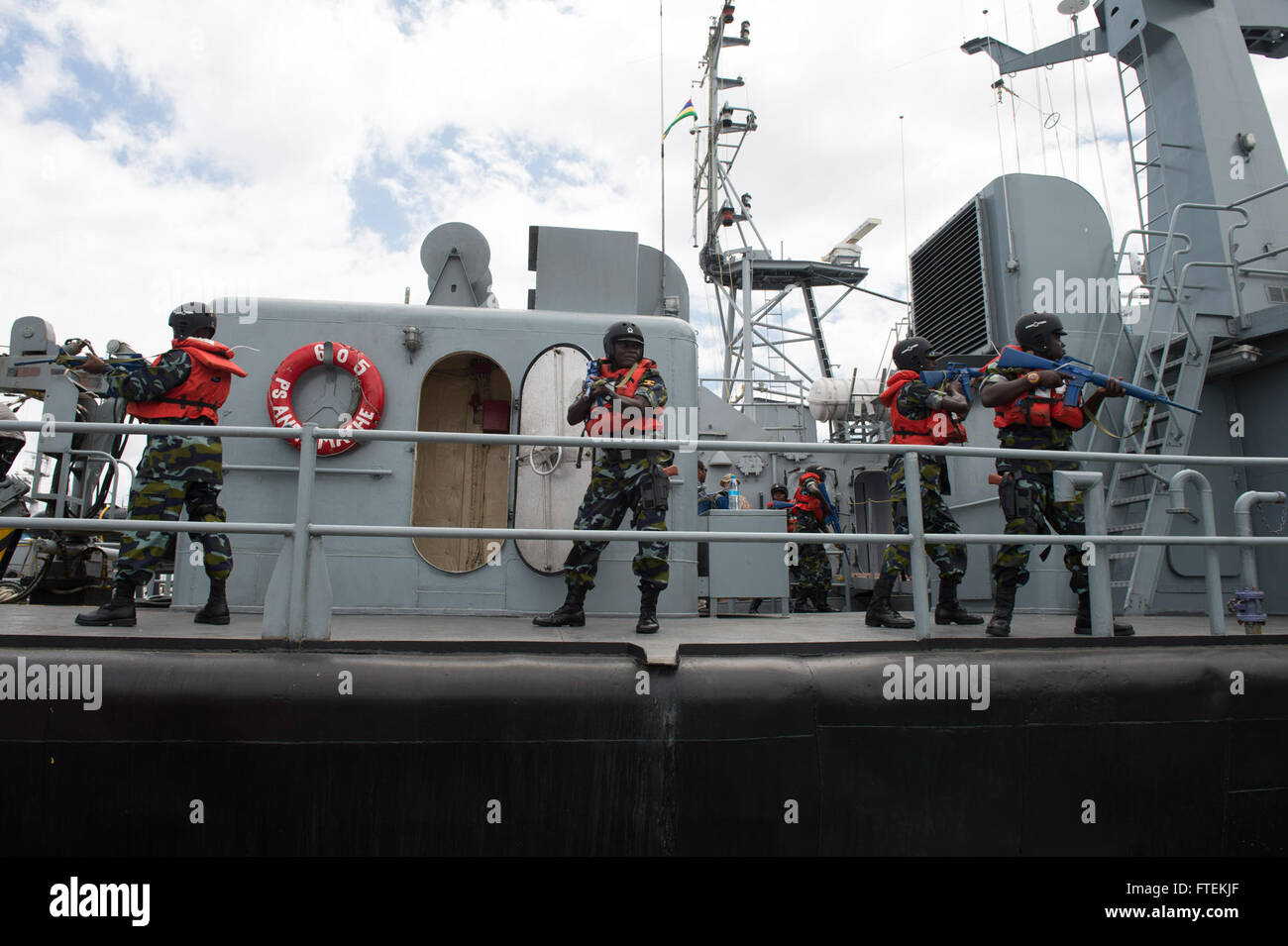 During Exercise Cutlass Express 2015, a Ugandan boarding team practices ...