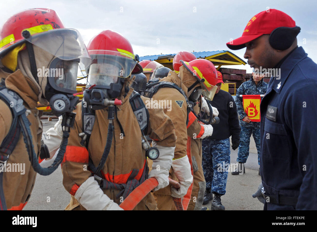Damage control training team hi-res stock photography and images - Alamy
