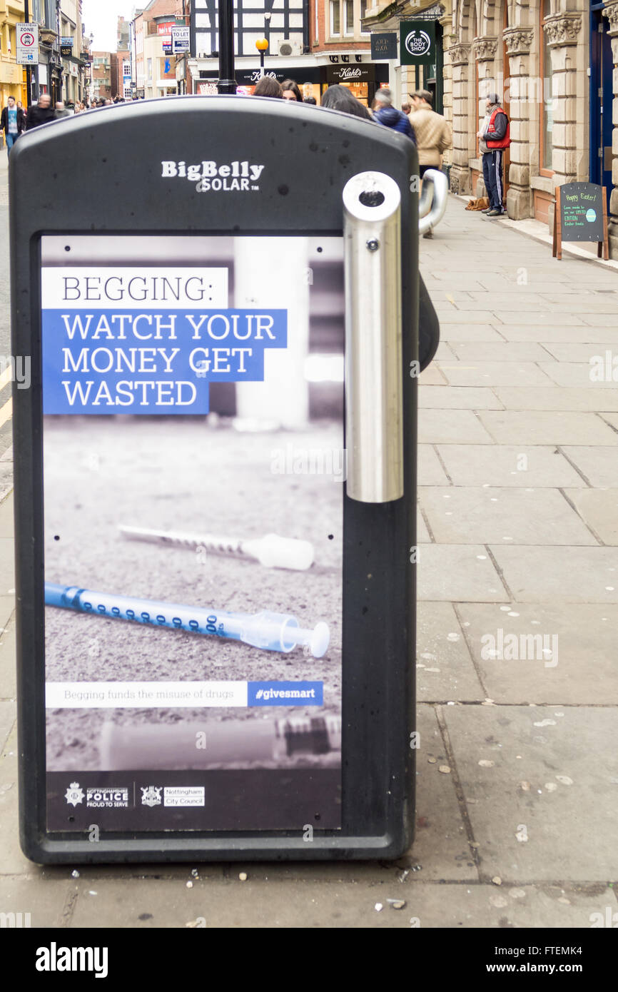 Big Issue seller, and Controversial anti begging adverts by Nottingham ...
