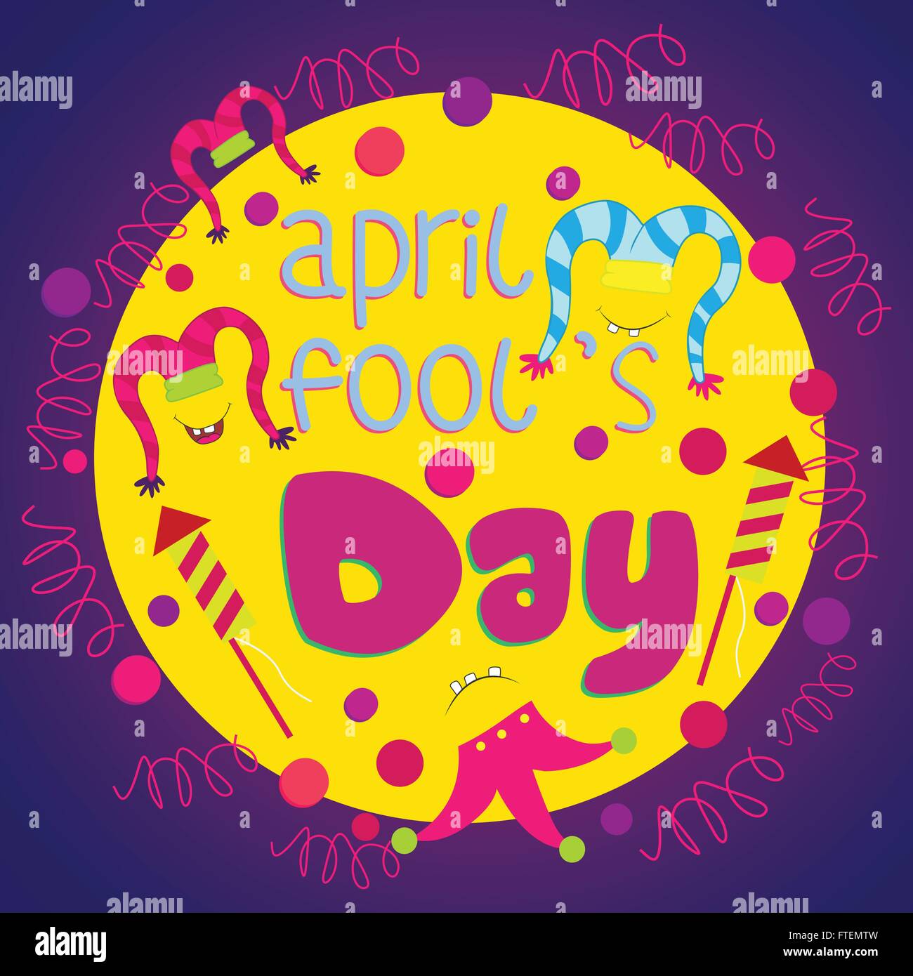 April Fools day card design. April Fools day poster, card. Design idea ...