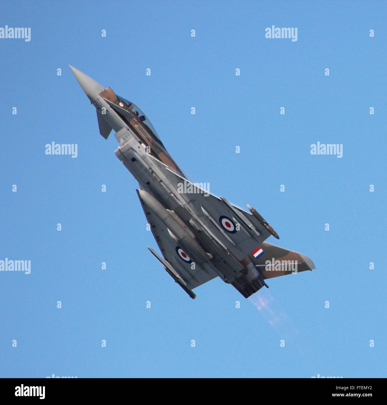 The RAF's display Typhoon for the 2015 season, goes into a vertical ...