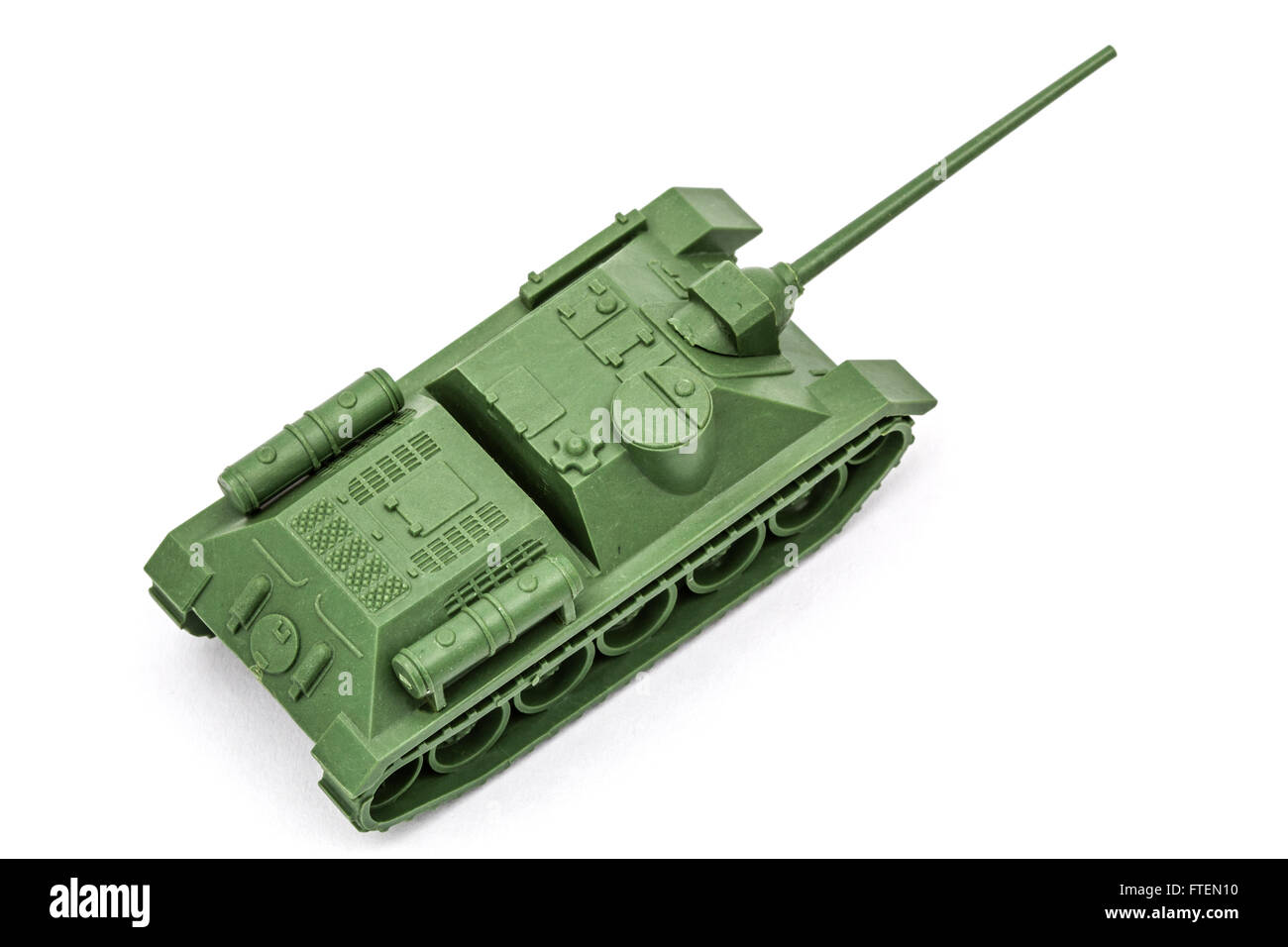 The toy tank, isolate on white background Stock Photo - Alamy