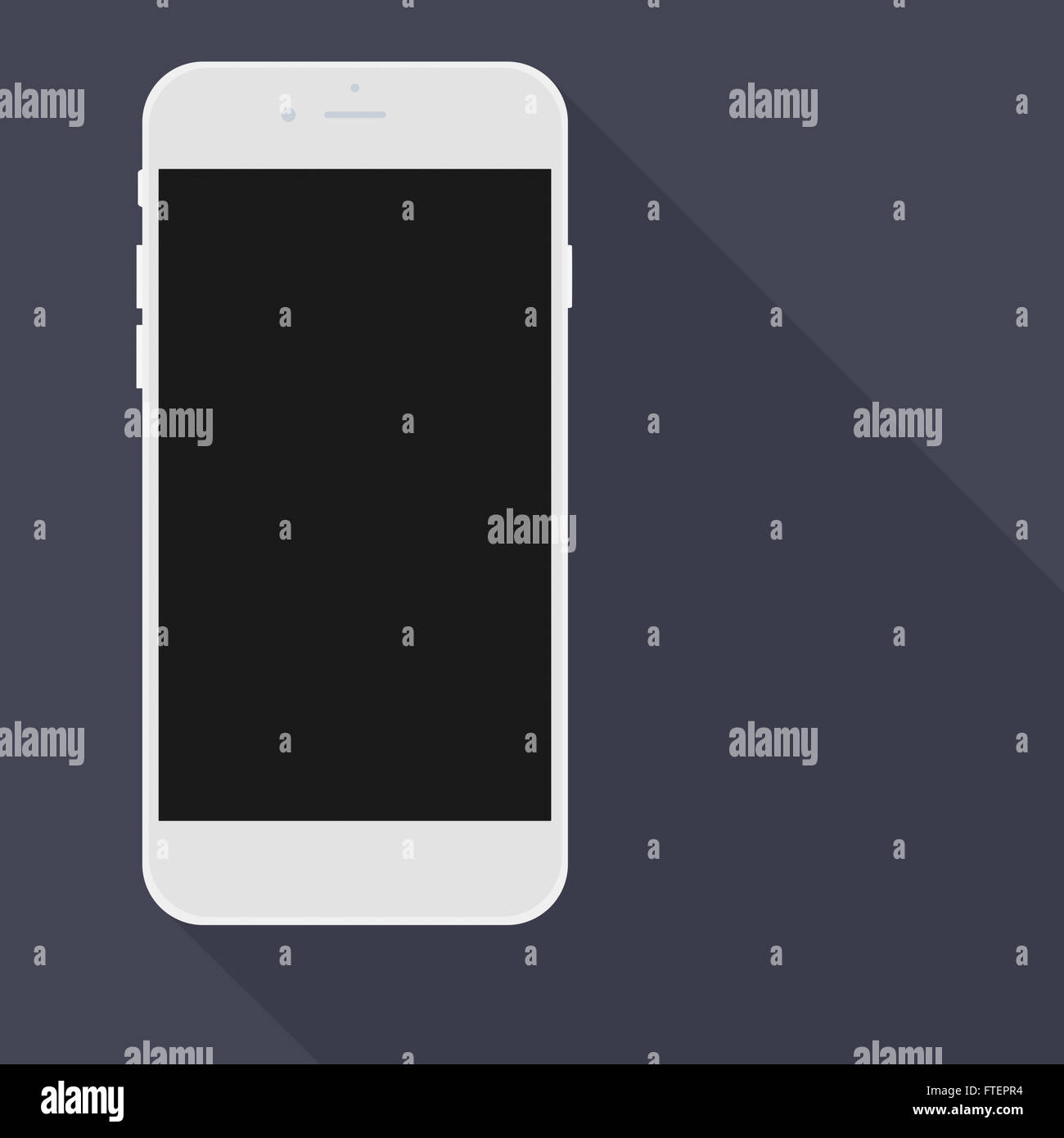 Realistic mobile phone touch screen smartphone with black screen and ...