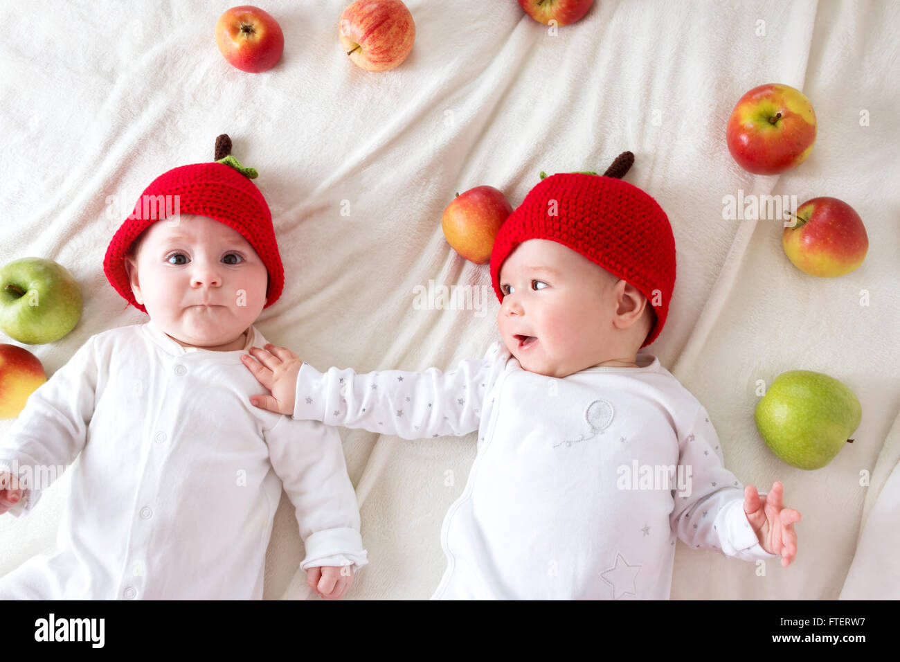 Cute Baby Boy Girl Apple